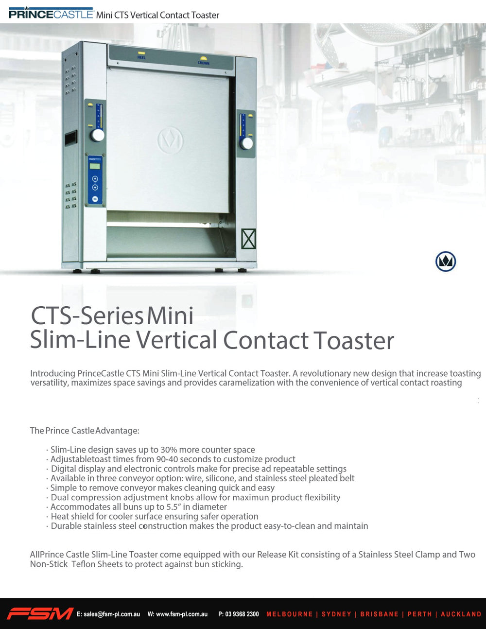 Prince Castle CTS-WCE - Slim-Line Vertical Toaster | SilverChef