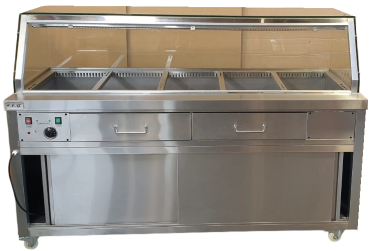FED PG180FE-YG Heated Bain Marie Food Display | SilverChef