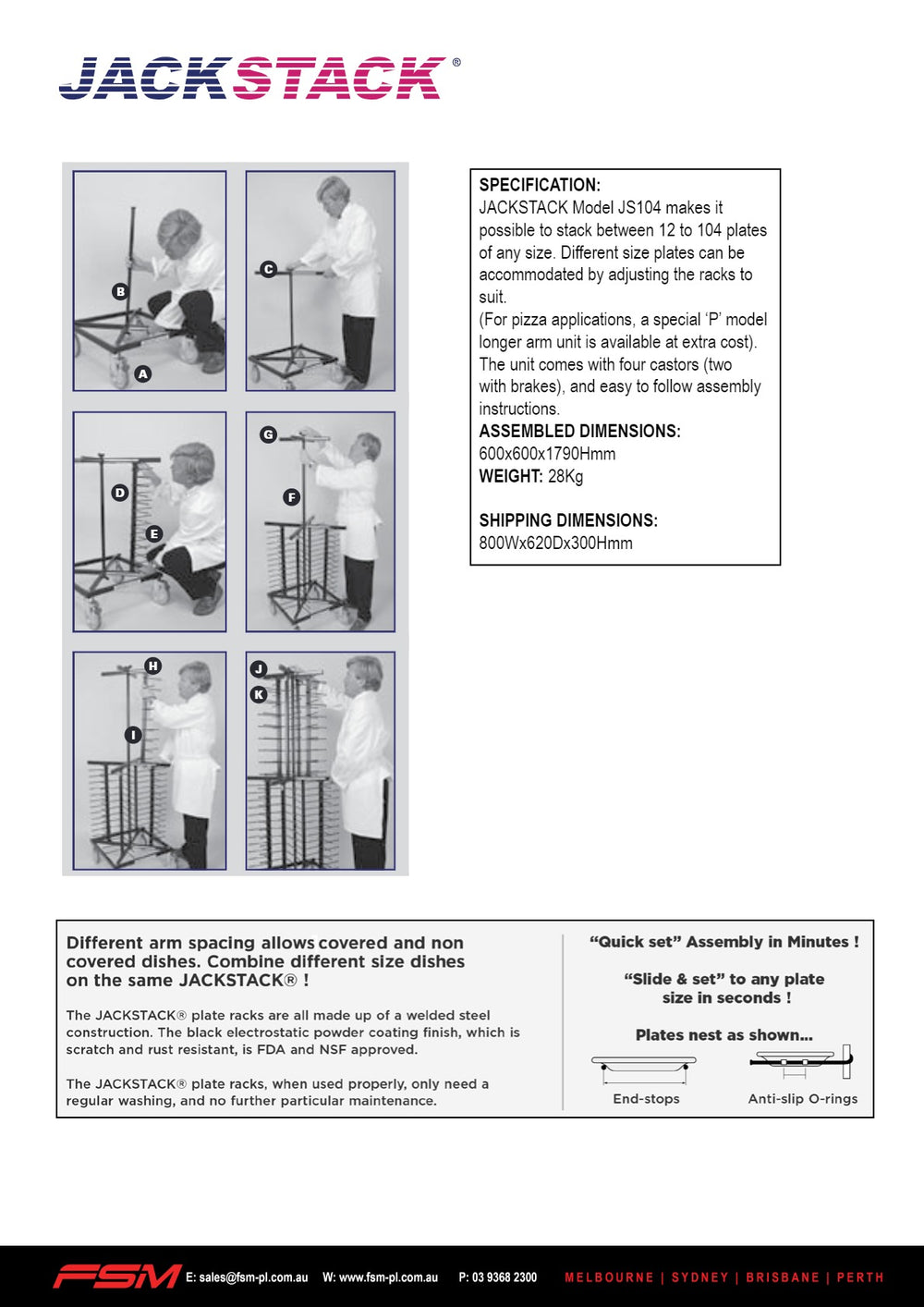 Jackstack JS104 - Plate Rack | SilverChef