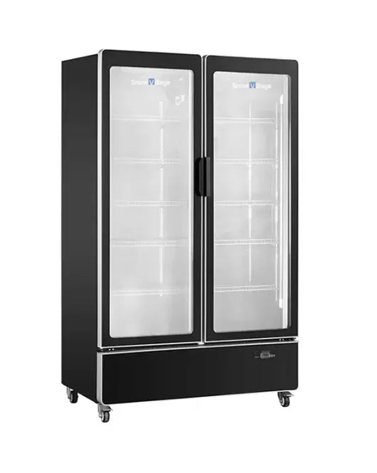Snow Village LC-1200FXC - Double Glass Door Display Fridge | SilverChef