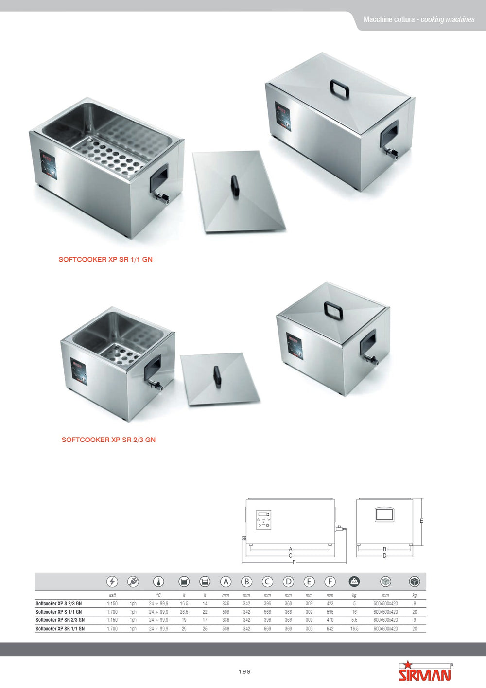 Sirman S69100002 XP Softcooker - Sous Vide | SilverChef